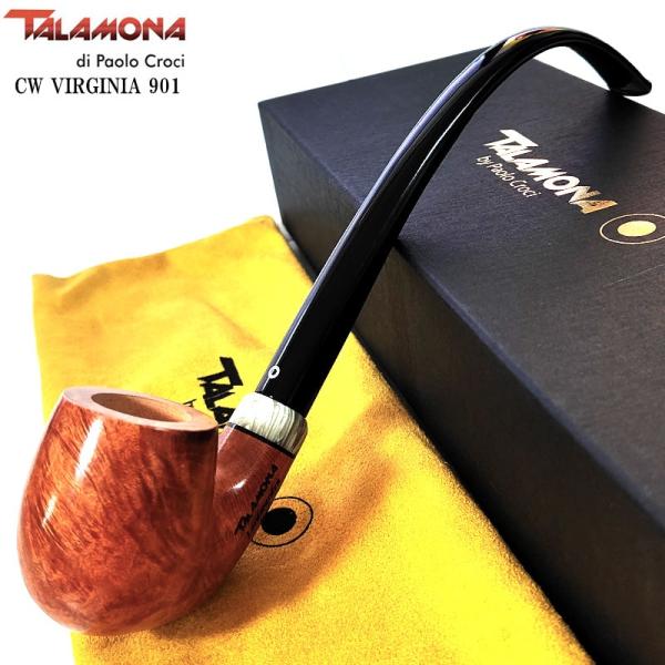 「TALAMONA Pipes CW VIRGINIA 901」「タラモナ パイプ」作家のパオロ・クロッシによるイタリア製ハンドメイドパイプです。ボウルには天然木を使用しており、スムース仕上げの木目が美しい仕上がり。ひたすら長い吸い口が特徴...