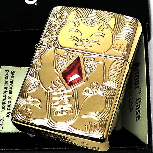 「LUCKY CAT DESIGN ZIPPO」全面に招き猫がデザインされたZIPPOです。中心にレッドラインストーンが埋め込まれているのでとても華やかな逸品です。縁起物の招き猫は海外でも人気でアメリカでは「Lucky Cat」と呼ばれてい...