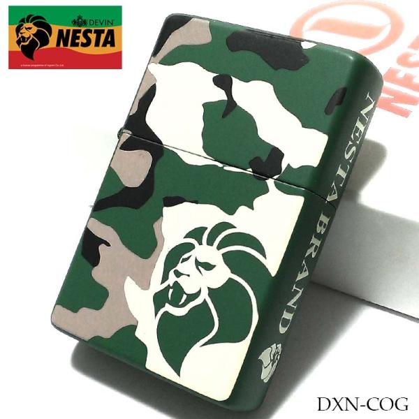 「NESTA 迷彩 オイルライター」レゲエ系ファッションブランド「ネスタ」と「DEVIN」のコラボの日本製オイルライターです。本体には流行りの迷彩柄デザインでおしゃれな仕上がりとなっております。サイドにはNESTA BRANDのロゴ入りです...