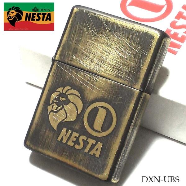 「NESTA ユーズド オイルライター」レゲエ系ファッションブランド「ネスタ」と「DEVIN」のコラボの日本製オイルライターです。傷や指紋等を気にせずどこでもラフに使える全面ユーズド加工です。ユーズド加工された本体にはネスタのロゴがデザイン...