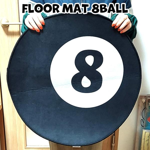 「FLOOR MAT 8Ball」ビリヤードの8ボールがデザインされたフロアマット♪玄関、リビング、キッチン、トイレなど色々なところに使えるマットです。裏面には滑り止め加工がされています。アメリカン雑貨が好きな方にもってこいなデザインです。...