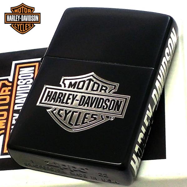 【HARLEY-DAVIDSON ZIPPO】アメリカンバイクの代名詞、ハーレーダビッドソンの日本限定モデルジッポー。ブラックイオン仕上げの本体に、シルバーメッキでハーレーダビッドソンのロゴデザインを施したシンプルでおしゃれな仕上がり。サイ...