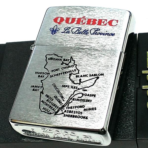 【MAP OF QUEBEC ZIPPO】ZIPPO社カナダ工場で製造された1点物のZIPPOライターです。今は製造されていない絶版品ですが、新品未使用品です。ボトム＆インサイドユ二ットにはカナダ工場製特徴の「NIAGARA FALLS.O...
