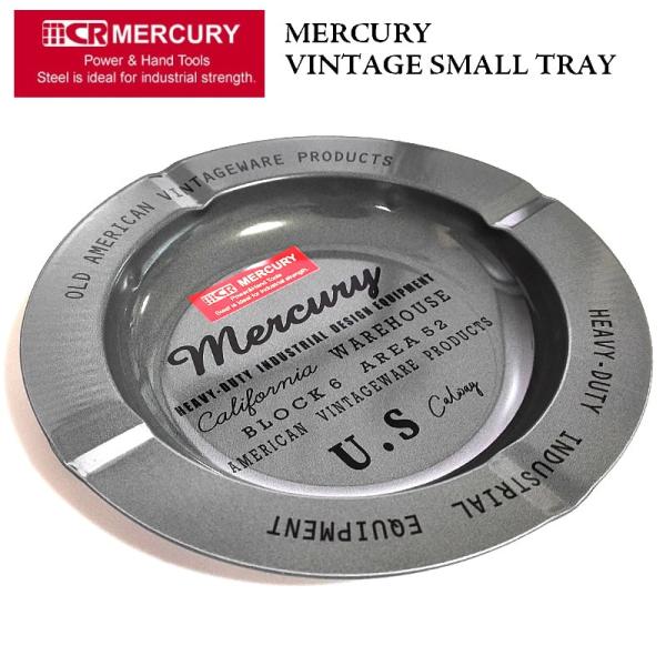 【MERCURY アメリカンビンテージスモールトレイ カーシブ シルバー】MERUCRYのロゴがデザインされた可愛い卓上灰皿です！レトロな雰囲気を感じるアメリカンなデザインがとってもお洒落です。ブリキ製なのでお手入れも簡単です！小物入れやア...