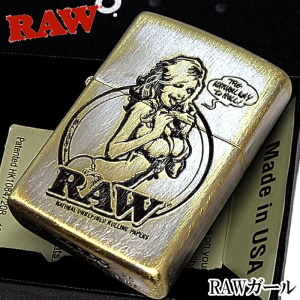 「RAW ガール Zippo」RAWお馴染みのセクシーなガールがデザインされたジッポ。ブランドの世界観をそのまま金属の質感に落とし込んだ一品。ヴィンテージ仕上げを施したシルバーの本体にRAWガールの象徴的アートを大きくあしらったデザイン。 ...