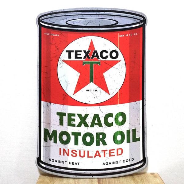 「ブリキ看板 ”BIG TEXACO OIL CAN”」飾るだけでとってもアメリカン！凹凸感のあるエンボス加工で文字もくっきりと見えます！！看板には穴が開いているので、壁掛けも立てかけもOK！！こちらの商品は、正規ライセンス品となっておりま...