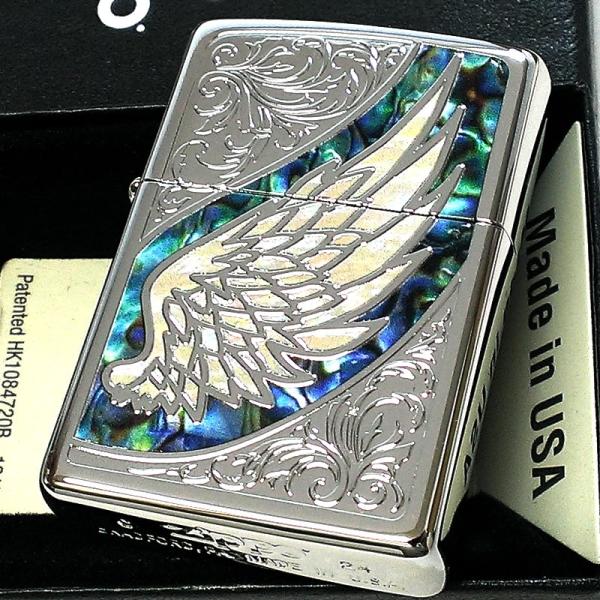 「Marble Wing ZIPPO」シルバーボディに立体感のある天使の羽がデザインされたおしゃれなZIPPOライターです。本体前面に繊細な彫刻で描かれたウイングとアラベスクの組み合わせが美しい仕上がり。シルバーの輝きと、ウイングを囲むよう...