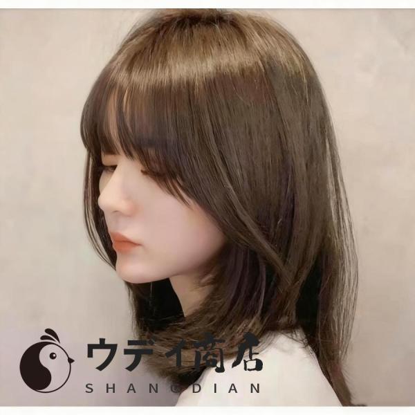 自然な人毛100%フルウィッグ レディース人毛ウィッグ ボブ ショート セミロング 女性 医療用 かつら デイリー イメチェン ファッションウィッグ 耐熱