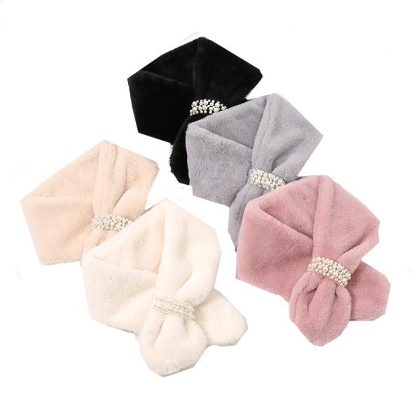 【サイズ】free 全長約80cm 横幅10cm （±3cm程度の誤差がある場合がありますのでご了承ください。）【素材構成】 ポリエステル、フェイクパールふわふわなめらかなファーでコーディにグッと華やかリッチな雰囲気をプラス。程よいボリュー...