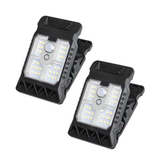 クリップ式ソーラーライト 2点セット人感センサー付きLEDクリップソーラー充電式ライト人の動きを検知するとすぐに照明を点灯。暗い屋外でも遅延なく明かるく点灯するため、夜間の安全性を高めます。防水・耐熱・耐衝撃ABS構造雨の日や雪の日、暑い夏...