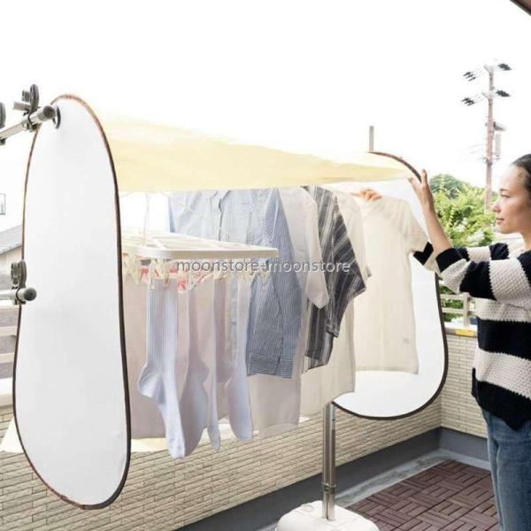 洗濯物カバー 花粉 雨よけ 花粉よけ 目隠し 虫除け ベランダ 屋外 花粉避け 雨避け 黄砂 洗濯物干し 外干し 折りたたみ 120cm 雨よけカバー あめよけカバー コンパクト 収納袋 外干しする時に起きる、雨や日差し、視線などの問題をカ...