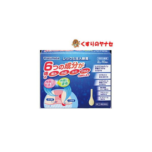 【宅急便コンパクト対応】レックＳ注入軟膏　2g×10個入 ／【指定第2類医薬品】