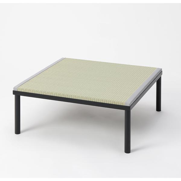畳アイアン小上がり ロータイプ 70×70×23cm い草グレー  (和空間 スキップフロア 和テイスト リビング ダイニング 大島屋)●和モダンのシンプルなデザインの畳座面小上がりです。●フローリングに置くだけで和のくつろぎスペースに。●...