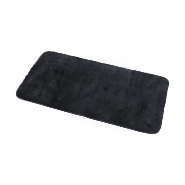 フェイクファー ルームマット ブラック 約60×120cm  (黒猫柄 キッチンマット ソファーマット カーシート 大島屋)●黒猫モチーフのルームマットです。●ボリューム抜群のファーで気持ちのいい手触りです。●ルームマット、キッチンマット、...