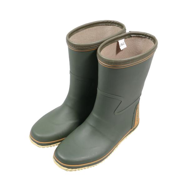 婦人用 ブーツ 長靴 ロール底 ショート丈 グリーン (LL) 24.5〜25.0cm LB-510 (女性用 レディース 作業靴 作業ブーツ 長靴 吸汗速乾 簡単着脱 畑 菜園 ガーデニング 園芸用品 コーコス信岡 CO-COS)●土や小...