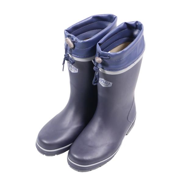 婦人長靴 履き口カバー紐付き ブーツ ネイビー (M) 22.5〜23.0cm LB-565 (作業長靴 作業ブーツ 長靴 吸汗速乾 畑 農作業 水産 防水 コーコス信岡 CO-COS)●女性用長靴のスタンダードモデル。●裏地には水分を吸収...