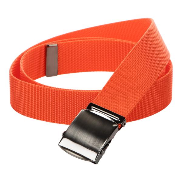 ナイロン GIベルト オレンジ 幅3.8cm×長さ120cm 日本製 NG38 (ベルト バンド コーコス信岡)●バックルの金具でベルトを挟み込んで固定するGIバックルタイプ。●バックルの金具を緩めればウエストの調節が可能。●ベルト幅38m...