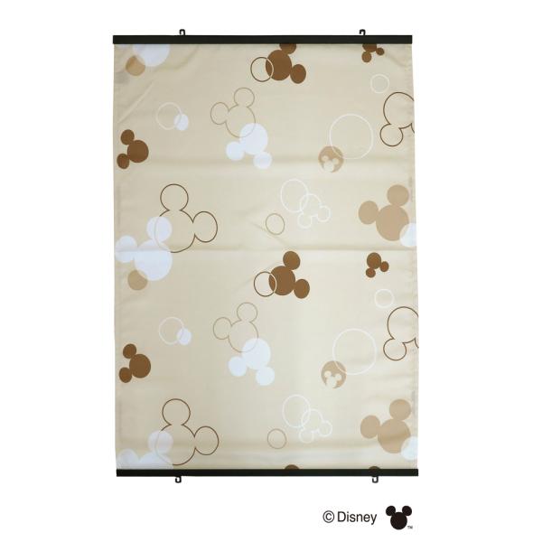 大島屋 シェード ミッキー サークル ベージュ 90x120cm  (ディズニー サンシェード 日よけ 暑さ対策 日差し対策 スクリーン)●ミッキーモチーフの日除けシェードです。●撥水加工を施しているので雨の日も安心です。●遮光率94％、U...