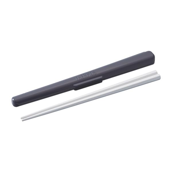 ハシ19.5cm・ハシケースセット グレー CPF-195 GY (箸 橋箱 食洗機対応 六角形  サーモス)●六角形なので手にフィットして持ちやすい！●ハシケースにシリコン製のハシ留めが付いており、持ち運ぶときに『カタカタ音』が鳴りにくい...