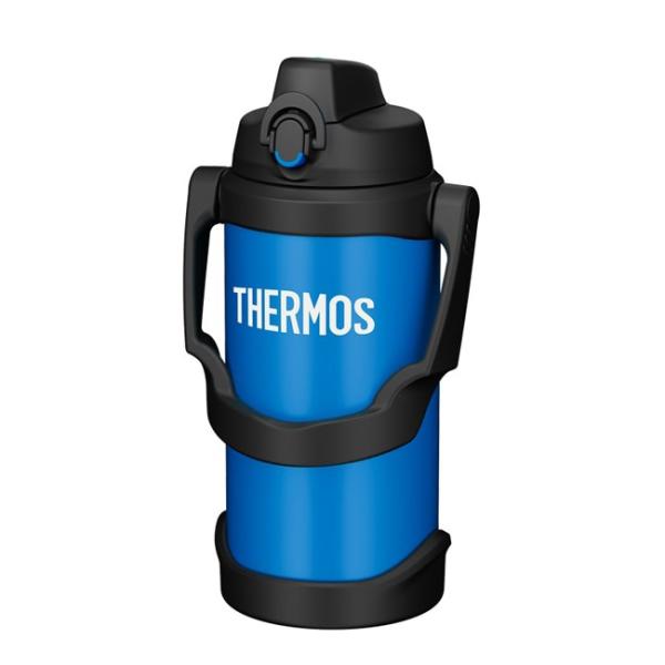 真空断熱 スポーツジャグ （保冷専用） 2,000ml ブルー  FJQ-2000 BL (水筒 スポーツボトル ワンタッチ ステンレスボトル 保冷 サーモス)●大容量のスポーツジャグは、真空断熱構造だから長時間のスポーツシーンでも冷たさキ...