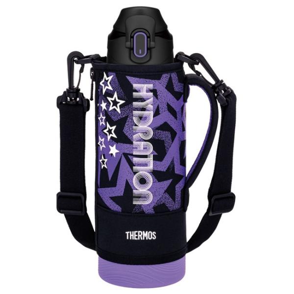 真空断熱 スポーツボトル （保冷専用） 1,000ml ブラックパープル FJS-1000F BKPL (水筒 ワンタッチ ストラップ付 部活 スポーツボトル 保冷 サーモス)●人気のスポーツボトルがリニューアル。●保冷専用。●両手で握った...