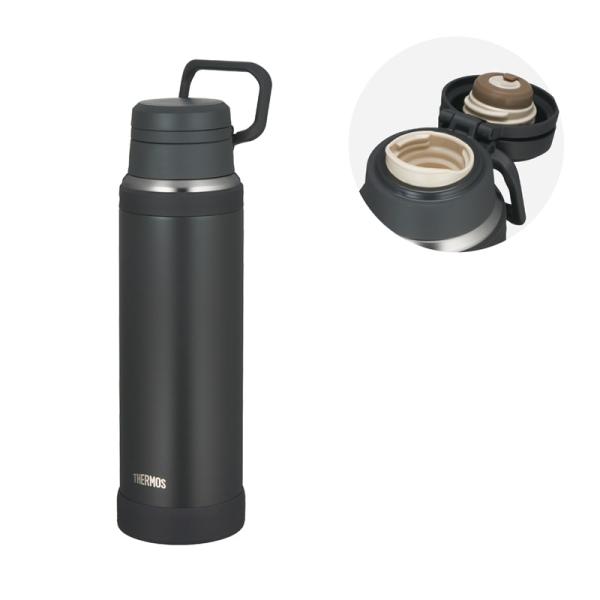 真空断熱ケータイマグ 1L チャコール JOY-1000 CHL (水筒 マグボトル 食洗機 キャリーループ サーモス)●新構造飲み口の大容量ケータイマグ！●持ち運びやすいキャリーループ付き！●フルイドテック構造：飲み物がスムーズに流れ出る...