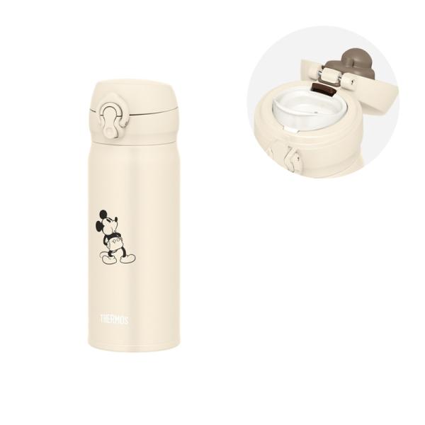 真空断熱ケータイマグ 400ml ミッキー ライトベージュ JNL-406DS-LBE (ディズニー 水筒 ワンタッチ 超軽量 水分補給 サーモス)●いつでもどこでも一緒に持ち歩いてブレイクタイムを楽しめる。●大人でも使いやすい落ち着いた雰...