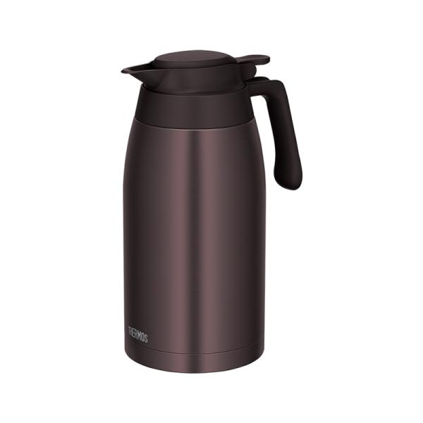 ステンレスポット 2.0L ブラウン TTG-2000-BW  (卓上ポット 魔法瓶 保温 保冷 食洗機 サーモス)●食洗機対応の卓上ポットが新登場！●飲み頃長持ち。●ステンレス製魔法びん構造で高い保温・保冷力。●押すだけで注げるワンタッチ...
