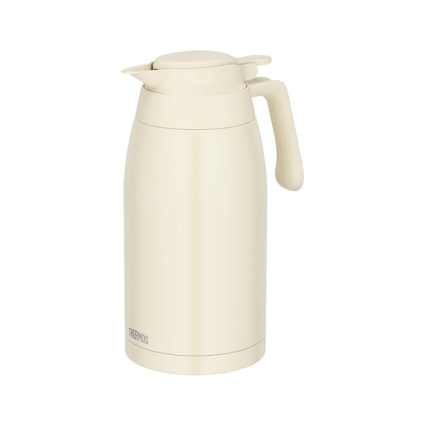 ステンレスポット 2.0L アイボリー TTG-2000-IV  (卓上ポット 魔法瓶 保温 保冷 食洗機 サーモス)●食洗機対応の卓上ポットが新登場！●飲み頃長持ち。●ステンレス製魔法びん構造で高い保温・保冷力。●押すだけで注げるワンタッ...