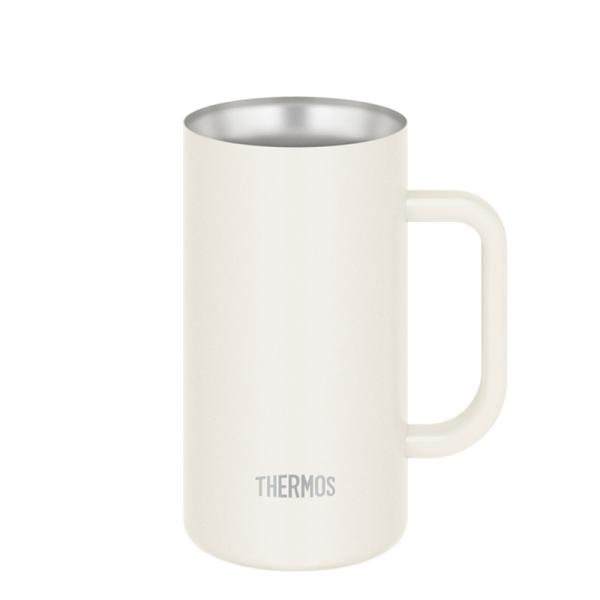 真空断熱ジョッキ 720ml ホワイト JDK-722C-WH (家飲み 宅飲み 保冷ジョッキ 魔法瓶 冷たさ長持ち 保温保冷 大容量 サーモス)●おいしさ長持ち！ステンレス製魔法びん構造のジョッキ。●普段使いしやすいカラーのジョッキ！●た...