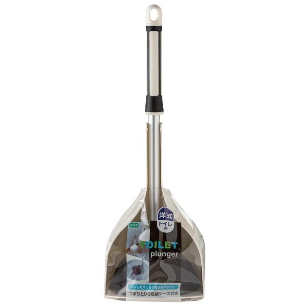 オーエ つまりとりS 収納ケース付  (便器 掃除 ラバーカップ カッポン)●洋式トイレにちょうどいい短柄タイプケース付きで目立たず収納できる(便器 掃除 ラバーカップ カッポン)※画像はイメージです。