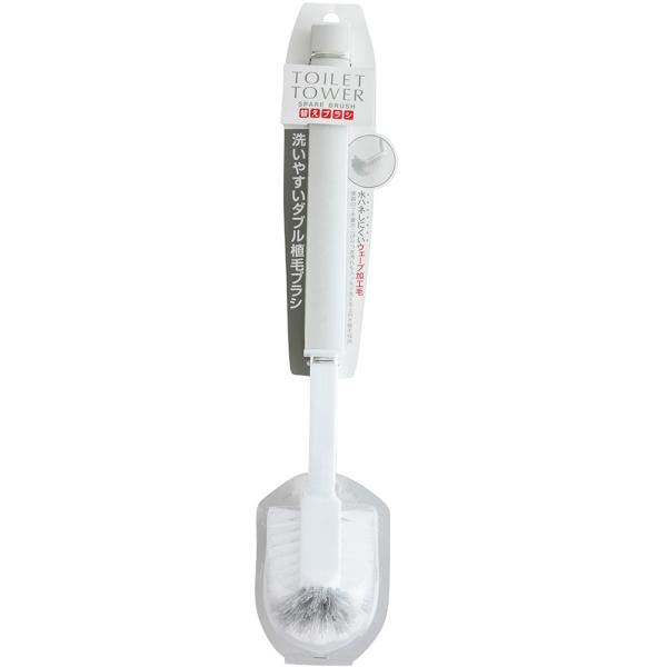 トイレタワー 替えブラシ ホワイト TA351 (トイレ掃除 トイレブラシ 便器ブラシ ウェーブ加工 掃除用品 アイセン)●洗いやすいタ?フ?ル植毛フ?ラシて?す。●水ハネしにくいウェーフ?加工毛になっており、便器のフチ裏のこひ?りつき汚れ...