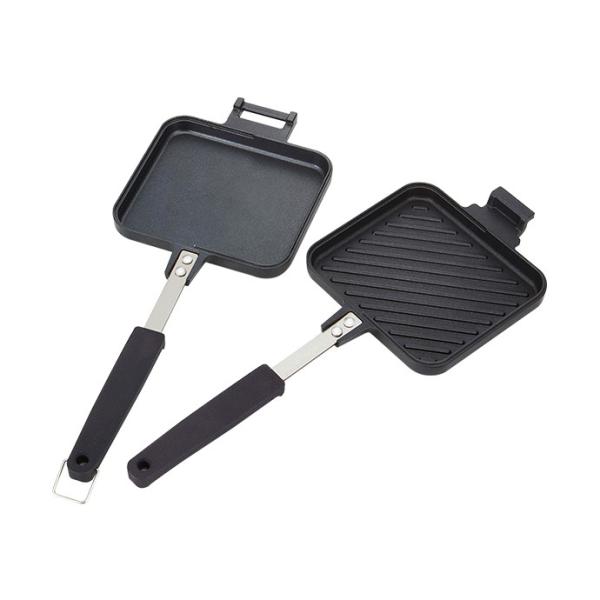 ホットサンドグリル CB-P-HSG (ホットサンドプレート 朝食 食パンレシピ イワタニ)●カセットフー専用ホットサンドグリル！●アウトドアやインドアでも多彩なメニューが楽しめます。●セパレート式でホットサンドグリルとしてもミニフライパン...