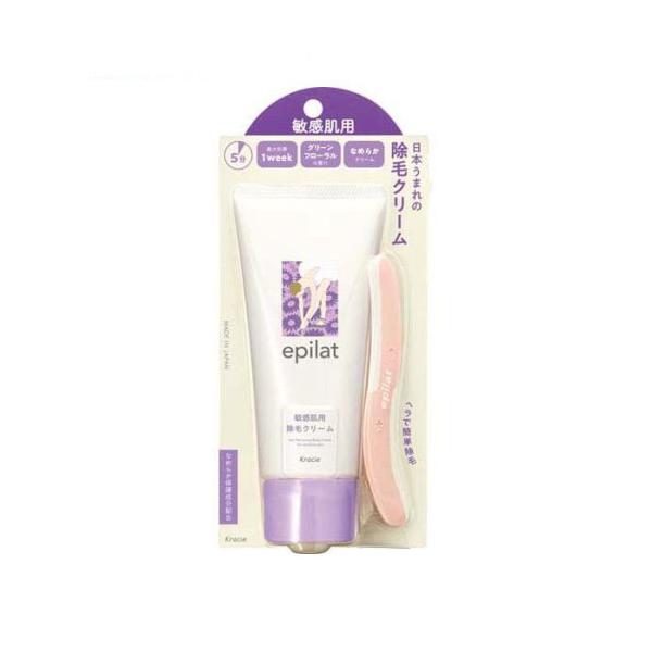 クラシエホームプロダクツ エピラット epilat 除毛クリーム 敏感肌用 (150g)  (ムダ毛処理 ボディケア )●毛にしっかり密着し、放置時間5?10分でお肌をいたわりながら処理できる敏感肌用除毛クリーム。●1本でぬって取りやすいや...