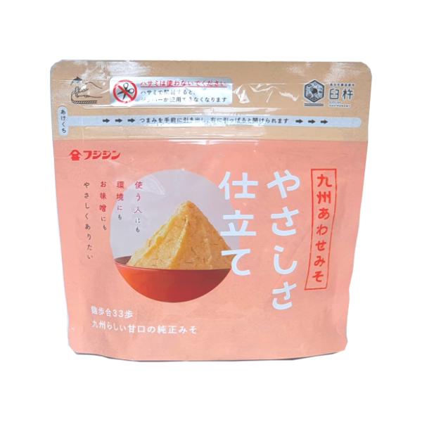 富士甚醤油 やさしさ仕立て 九州あわせみそ ジップ付き 450g  (甘口味噌 出汁入り ジッパー付き 溶かすだけ コンパクト 純国産)●「ガゼット袋は開封後の保管がしづらい」、「カップは量が少なくなっても場所をとるし、蓋も外れ易い」という...