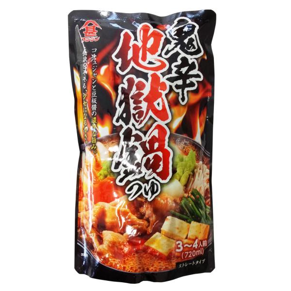 【冬季限定】 鬼辛地獄鍋つゆ ストレート 720ml・3〜4人前 312439 (激辛鍋つゆ 鬼辛スープ 鍋の素 クセになる旨さ 調味料 フジジン 富士甚醤油)●コチュジャンと豆板醤の濃厚な旨味と辛味。●食欲をそそる、クセになる辛さが特徴で...
