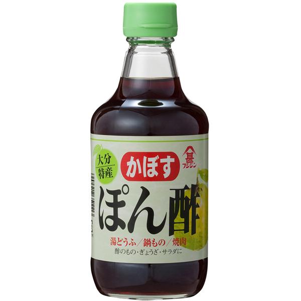 富士甚醤油 大分特産 かぼすぽん酢 360ml 瓶  (フジジン かぼす かぼすポン酢 かぼす果汁 調味料 湯豆腐 鍋物 餃子)●大分特産のかぼす果汁に本醸造しょうゆを合わせた風味豊かな味付けぽん酢です。　　●湯豆腐、鍋物、焼き肉、餃子、焼...