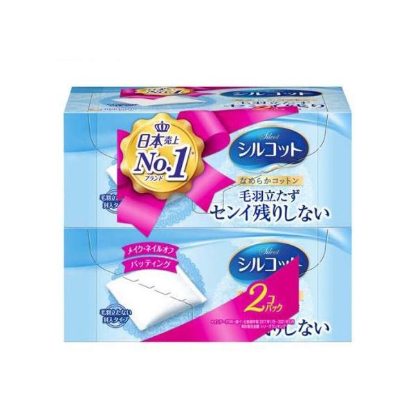 シルコット コットン なめらかコットン 毛羽立たない封入タイプ (82枚*2コ入)  (パッティング パック ネイルオフ 美顔器 ユニ・チャーム)●シルキーベールで中綿をくるっと包み込んでいるので、センイの抜けがなく、肌へのセンイ残りや、型...