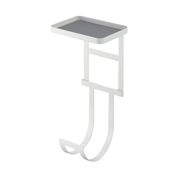 山崎実業 プレート トイレットペーパーホルダー上ラック2段 (ホワイト)  (トイレ収納 トイレットペーパー ラック 白 シンプル おしゃれ 収納 Plate YAMAZAKI)●トイレットペーパーホルダーに差し込むだけの簡単取り付け!●ホ...