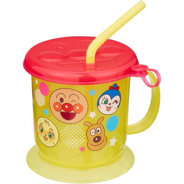 アンパンマン 倒れにくい フタ付き ストローコップ 245ml A00315 (ストロー付きカップ フタ付きカップ 子供用 キッズ用 レック)●倒してもこぼれにくい安心のフタつきストローコップです。●底面がすそ広がりの安定形状で倒れにくいで...