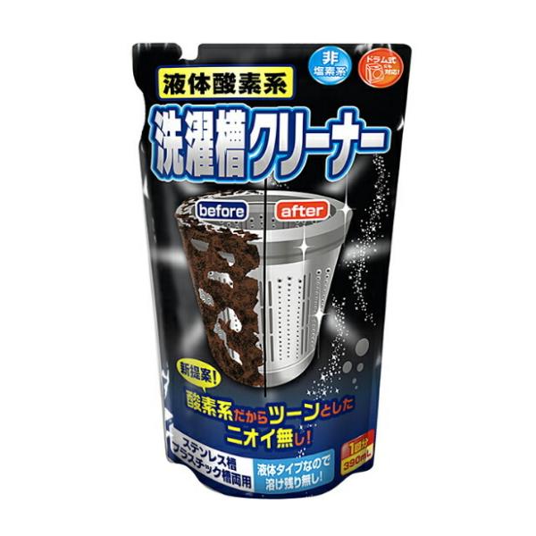 ロケット石鹸 液体酸素系洗たく槽クリーナー 390ml  4903367093264●強い発泡効果で、洗濯槽の除菌・消臭はもちろん、裏側に潜むカビや汚れもスッキリ落とします。●酸素系なのでツンとしたニオイも無く、ステンレス槽・プラスティック...