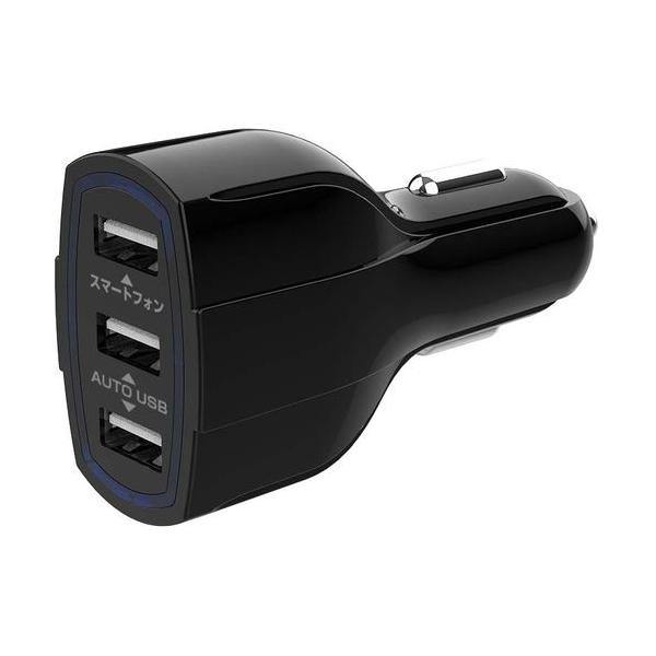 カシムラ DC-7.2A USB 3ポート DC045 (車用品 バイク用品 アクセサリー スマホ タブレット 携帯電話用品 カーチャージャー)●合計5V/7.2Aのハイパワー出力 3ポート同時使用が可能 DC12V / 24V 両方で使用...
