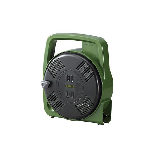 ハタヤ マックリール 8m 屋内用 MS-8-OG (コードリール 屋内用)●長すぎず、短すぎず、屋内の多彩な用途に使える点が特徴の8mタイプ、収納や持ち運びに便利なコンパクト屋内用コードリールです。●お庭やバルコニーでのBBQホットプレー...