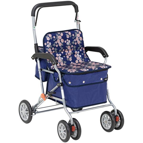 シルバーカー ボクスト ネイビー SIST02-NV (シニア 高齢者 お散歩 歩行補助 座れる 収納 幸和製作所)●荷物がたっぷり収納できる、ベーシックな使いやすいスタンダードタイプのシルバーカー。●ゆったりとした広い座面：幅36.0cm...