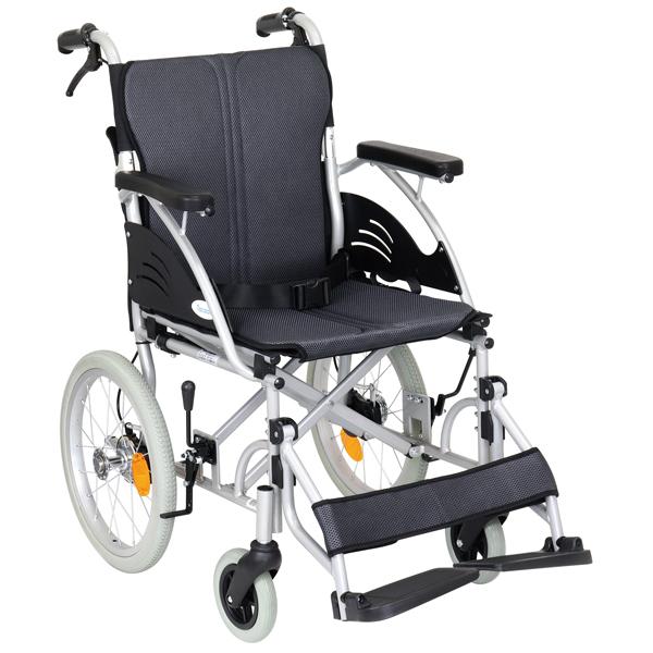 テイコブ 車いす 標準型 介助式（非課税） グレー WHA02-GY (要介護 車椅子 車イス 介助用 介護用品 コンパクト 幸和製作所)●折りたたみコンパクトな介助式車いす。●軽量アルミ製。●パンクの心配のないノーパンクタイヤを使用。●非...