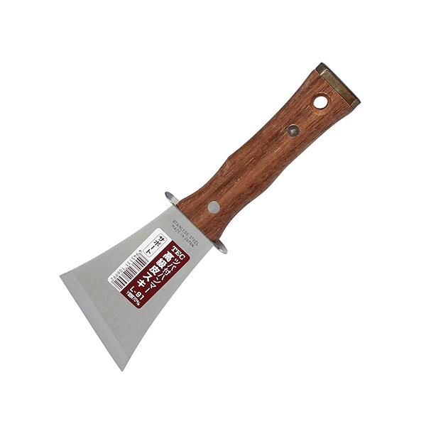 TEC 皮スキ ツバ付 70mm L-91 (剥がし 剥離 ガラス パッキン)●安全性と作業性を向上させる為のツバ付き。●はがし作業。●ウェーブ型グリップで握りやすいです。(剥がし 剥離 ガラス パッキン)※画像はイメージです。