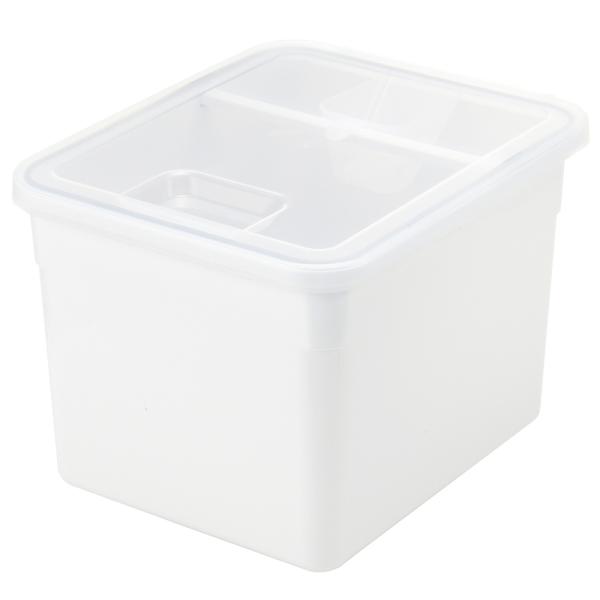 米びつR 10kg ホワイト 引き出し用 トトノ 日本製 110026 (お米ケース キッチン用品 収納用品 リッチェル)●すり切ってお米の計量ができるお米専用ケースです。●計量スコップ付き：底面にぴったりで、残ったお米がすくいやすいです。...