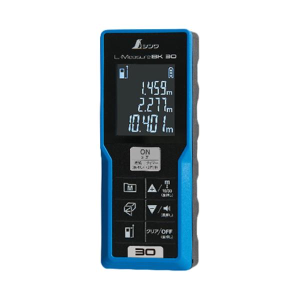 レーザー距離計 L-MeasureBK 30 大型液晶 78165 (測定器 計測器 光学機器 長距離 建築現場 改装工事 シンワ)●シンプル仕様で、お手軽価格を実現しました。●明るい場所でも読み取りやすい、黒地に白文字の液晶を採用しました...