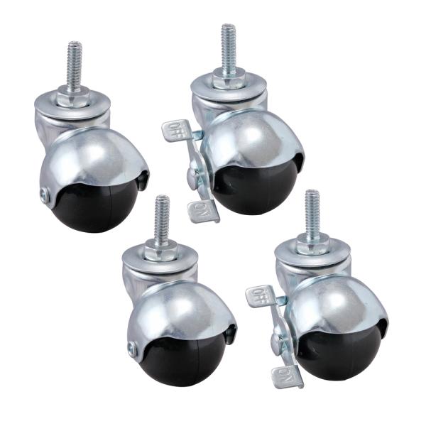 メタルラック ミニ ボール型キャスター ポール径 19mm ストッパー付2個入 ストッパーなし2個入 MM-19BC (メタルミニ メタルラックパーツ 足回り部品 キャスター単品  アイリスオーヤマ)●メタルラック専用の別売りキャスター。●...