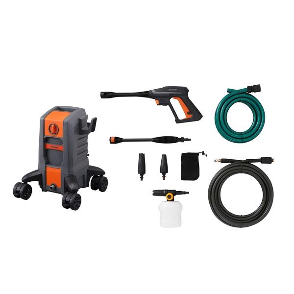 アイリスオーヤマ 高圧洗浄機 オレンジ FBN-701-D (18点セット 高圧洗浄 キャスター付き コンパクト小型 軽量 超強力 13.5MPa 節水 時短 高圧 水道直結式 洗車 掃除 IRIS)●最大吐出圧力が約13.5MPaの高圧力...